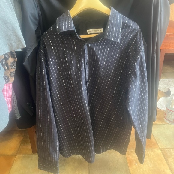 Pronto Uomo | Shirts | Pronto Uomo Black Striped Dress Shirt | Poshmark